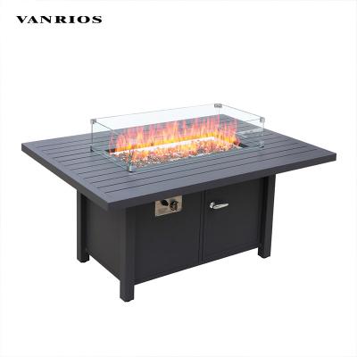 China Modern Aluminum Fire Pit Table with SUS304 Burner System for sale