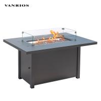 China Contemporary Aluminum Outdoor Fire Pit Coffee Table for Patio & Hospitality for sale