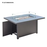 China Contemporary Aluminum Outdoor Fire Pit Coffee Table for Patio & Hospitality for sale