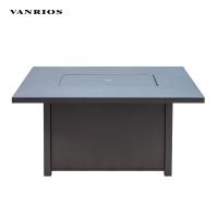China Contemporary Aluminum Outdoor Fire Pit Coffee Table for Patio & Hospitality for sale