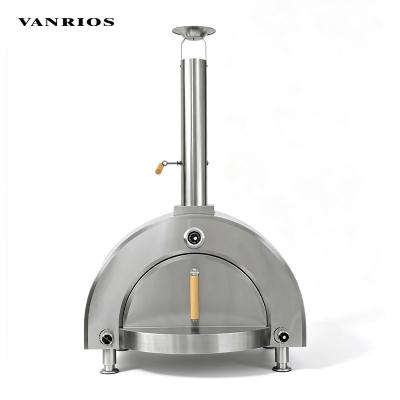China 4.55kW High-Heat Stainless Steel Commercial Pizza Oven with Mobile Trolley Cart for Outdoor Catering for sale