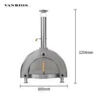 China 4.55kW High-Heat Stainless Steel Commercial Pizza Oven with Mobile Trolley Cart for Outdoor Catering for sale