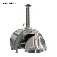 China 4.55kW High-Heat Stainless Steel Commercial Pizza Oven with Mobile Trolley Cart for Outdoor Catering for sale