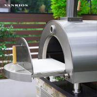 China 4.55kW High-Heat Stainless Steel Commercial Pizza Oven with Mobile Trolley Cart for Outdoor Catering for sale
