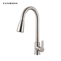 China Commercial S304 Stainless Steel Pull Out 360 Rotation Water Faucet for Outdoor Kitchen BBQ Island for sale