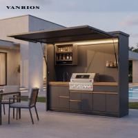 China VANRIOS Outdoor BBQ Pod Shed Swing Door shed-04-22 Reinforced Support Rod Lift Aluminum Storage Rack W2580xD790xH2350mm for sale
