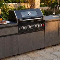 China Modular Aluminum Outdoor Kitchen Trash Bin Cabinet With Integrated Storage Module for sale