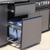 China Modular Aluminum Outdoor Kitchen Trash Bin Cabinet With Integrated Storage Module for sale