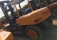 China TCM FD100 Japan Used Forklift 10 Tons Yellow Color With Pneumatic Tire Type for sale
