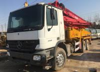 China 2012 Year Used Benz Concrete Pump 37m White And Red , 32000kg Weight for sale