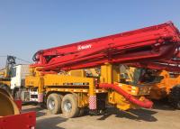 China 2012 Year Used Benz Concrete Pump 37m White And Red , 32000kg Weight for sale