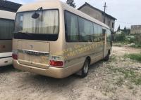 China Used Toyota Coaster Bus 2016 school bus Golden color cheap price for sale for sale