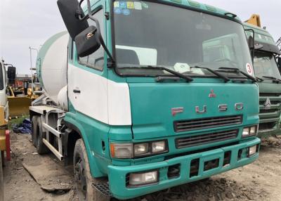China White And Green Used Construction Machinery , 2014 Mitsubishi Fuso Concrete Mixer for sale