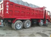 China Red Color HOWO 375 Howo Dump Truck 12 Wheeler Used One Year Warranty for sale
