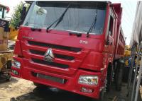 China Red Color HOWO 375 Howo Dump Truck 12 Wheeler Used One Year Warranty for sale