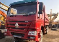 China 4 - 6L Engine Capacity Used Diesel Dump Trucks Howo 375 6x4 Year 2015 Red Color for sale