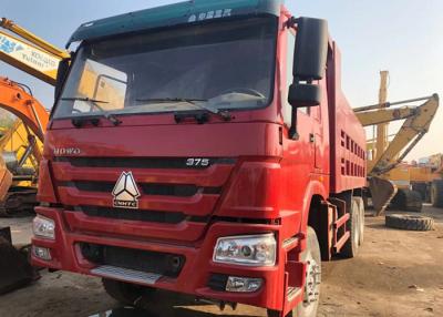 China 4 - 6L Engine Capacity Used Diesel Dump Trucks Howo 375 6x4 Year 2015 Red Color for sale