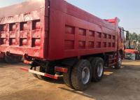 China 4 - 6L Engine Capacity Used Diesel Dump Trucks Howo 375 6x4 Year 2015 Red Color for sale