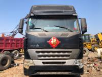 China HOWO 6X4 Used Tractor Trucks 375 Hp Black Color With Stable Performance for sale