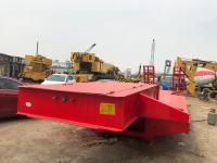 China Gooseneck Lowboy Low Bed Truck Trailer Used Flatbed Trailer 3 Axle 40T 50T for sale