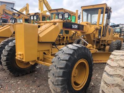 China Operating Normally Used Motor Grader Yellow 140h Motor Grader 123 Kw Rated Power for sale