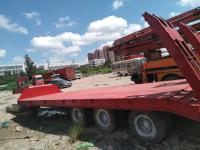 China Heavy Duty Used Construction Machinery HOWO Truck Tractor With Flatbed Trailer Transportation for sale