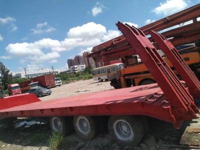 China Heavy Duty Used Construction Machinery HOWO Truck Tractor With Flatbed Trailer Transportation for sale