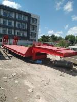 China Heavy Duty Used Construction Machinery HOWO Truck Tractor With Flatbed Trailer Transportation for sale