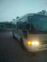 China TOYOTA engine  Used Toyota Coaster Bus    Optional Color Blue White Brown Goldecheap price Africa South America hot sale for sale