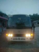 China TOYOTA engine  Used Toyota Coaster Bus    Optional Color Blue White Brown Goldecheap price Africa South America hot sale for sale