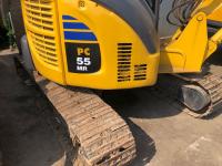 China Komatsu Mini PC55MR Used Excavator Machine 0.25m3 Bucket 2015 Year Yellow Color for sale