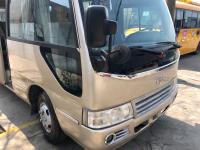 China 7 Meter Long Used Toyota Coaster Bus 1HZ Engine Luxury Inner Decoration Cozy Seat for sale