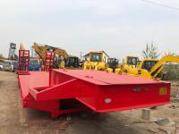 China Heavy Duty Used Construction Machinery HOWO Truck Tractor With Flatbed Trailer Transportation for sale