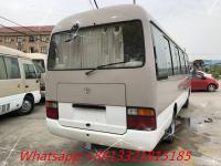 China Grey Color Used Toyota Coaster Bus 1HZ  Manual Transmission   Second Hand Diesel Bus 23-30 Passenger for sale