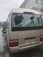 China Hot For Sale Golden Color Leather Seat Bus Second Hand Toyota Coaster 23-30passengers for sale