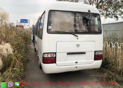 China Used TOYOTA coaster bus TOYOTA 1HZ diesel engine 30 leather seats school bus coach bus travel bus for sale