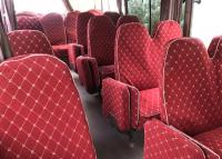 China Used TOYOTA coaster bus TOYOTA 1HZ diesel engine 30 leather seats school bus coach bus travel bus for sale