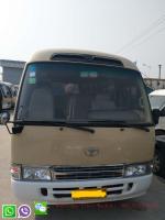 China Used Toyota Coaster Bus Brown Color Popular  Cheap Sale Gas/Petrol/Diesel Engine 30 Seater LHD Steering Position for sale