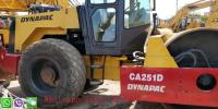 China 10Ton Weight  Yellow and Red Color  Sing Drum  Road Roller Used Construction Machinery CA251D Vibrator Compactor for sale