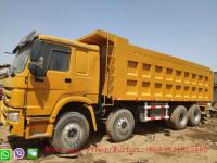 China Load Capacity 41-50TON 2016 Year Used Dump Truck , Yellow  Color  Howo 8*4 Wheel Dump Truck for sale