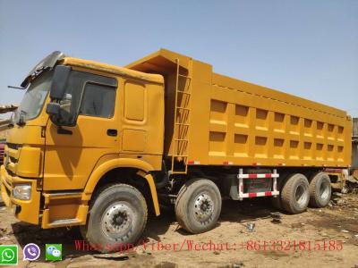 China Load Capacity 41-50TON 2016 Year Used Dump Truck , Yellow  Color  Howo 8*4 Wheel Dump Truck for sale