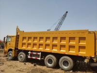 China Load Capacity 41-50TON 2016 Year Used Dump Truck , Yellow  Color  Howo 8*4 Wheel Dump Truck for sale