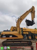 China 0.8M3 Bucket Crawler Excavator  Yellow  Color  Digger CAT 320c Excavator ,  Second Hand Construction Machinery for sale