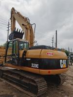 China 0.8M3 Bucket Crawler Excavator  Yellow  Color  Digger CAT 320c Excavator ,  Second Hand Construction Machinery for sale
