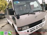 China 23-30 Passenger other color white brown golden for sale 1HZ Engine Diesel Mini bus Used Toyota Coaster Bus Grey  Color for sale