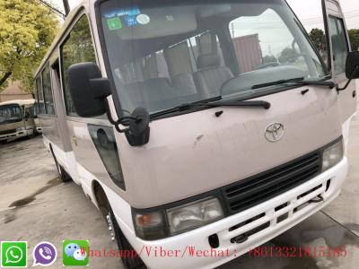 China 23-30 Passenger other color white brown golden for sale 1HZ Engine Diesel Mini bus Used Toyota Coaster Bus Grey  Color for sale
