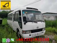 China Used Toyota Coaster Bus  For Sale  New Arrival 23-30 Passengers White Bus Good Condition  Diesel Fuel for sale