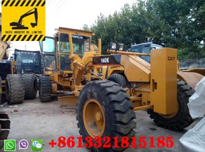 China Yellow Color 123KW Power  Used Caterpillar Grader 140K Good Condition For Farm Work Construction for sale