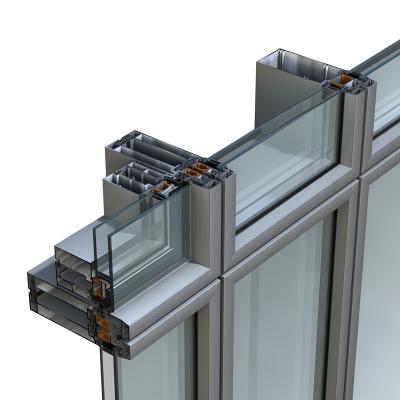 China Facade Large Aluminum Profiles For Structural Glazing Curtain Wall for sale
