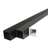 China Extruded Square Aluminium Tube Profiles Balustrades Railing Fittings for sale